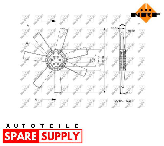 Ruota Ventola, Raffreddamento Motore Per Mercedes-Benz N. 49809